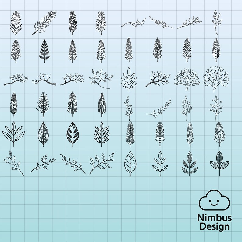 176 Leaf & Branch Design Bundle Pack — SVG, EPS, PDF, 4K Png, Dxf ...