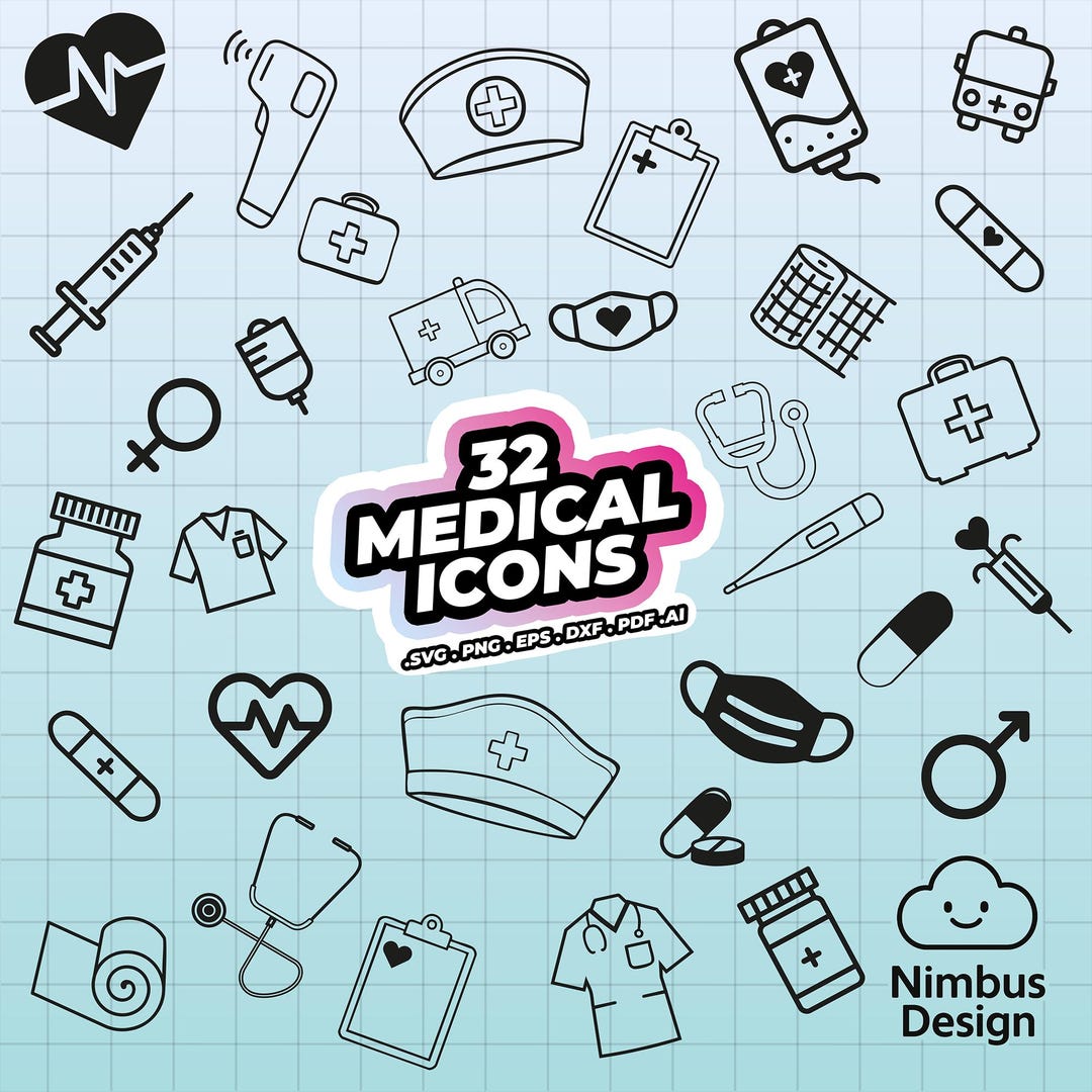 Medical Icons SVG Bundle, Doctor Svg, Nurse Svg, Nurse Life ...