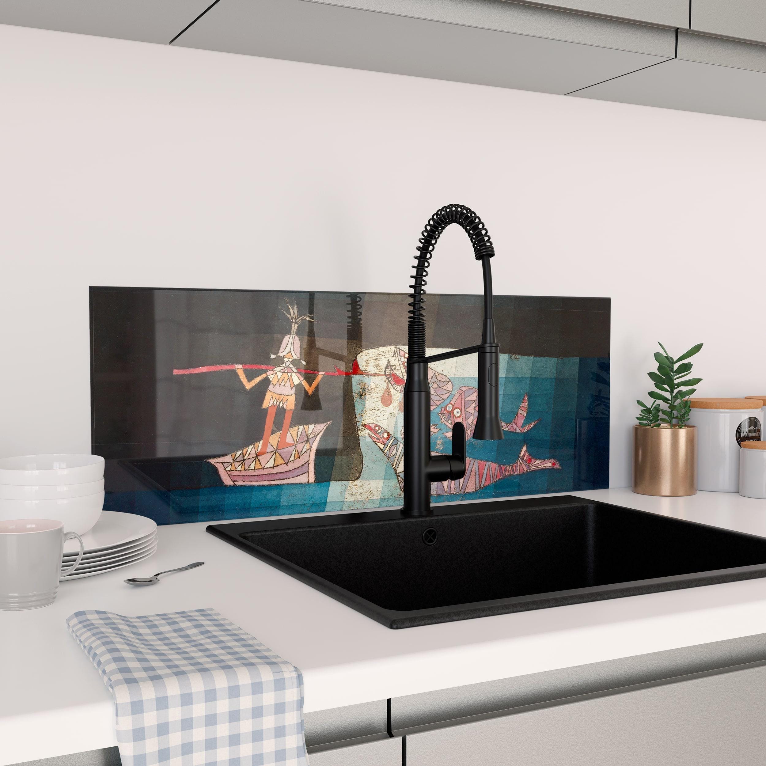 Glass Splashback Kitchen Backsplash Tile Cooker Stove Vintage Wall Art ...