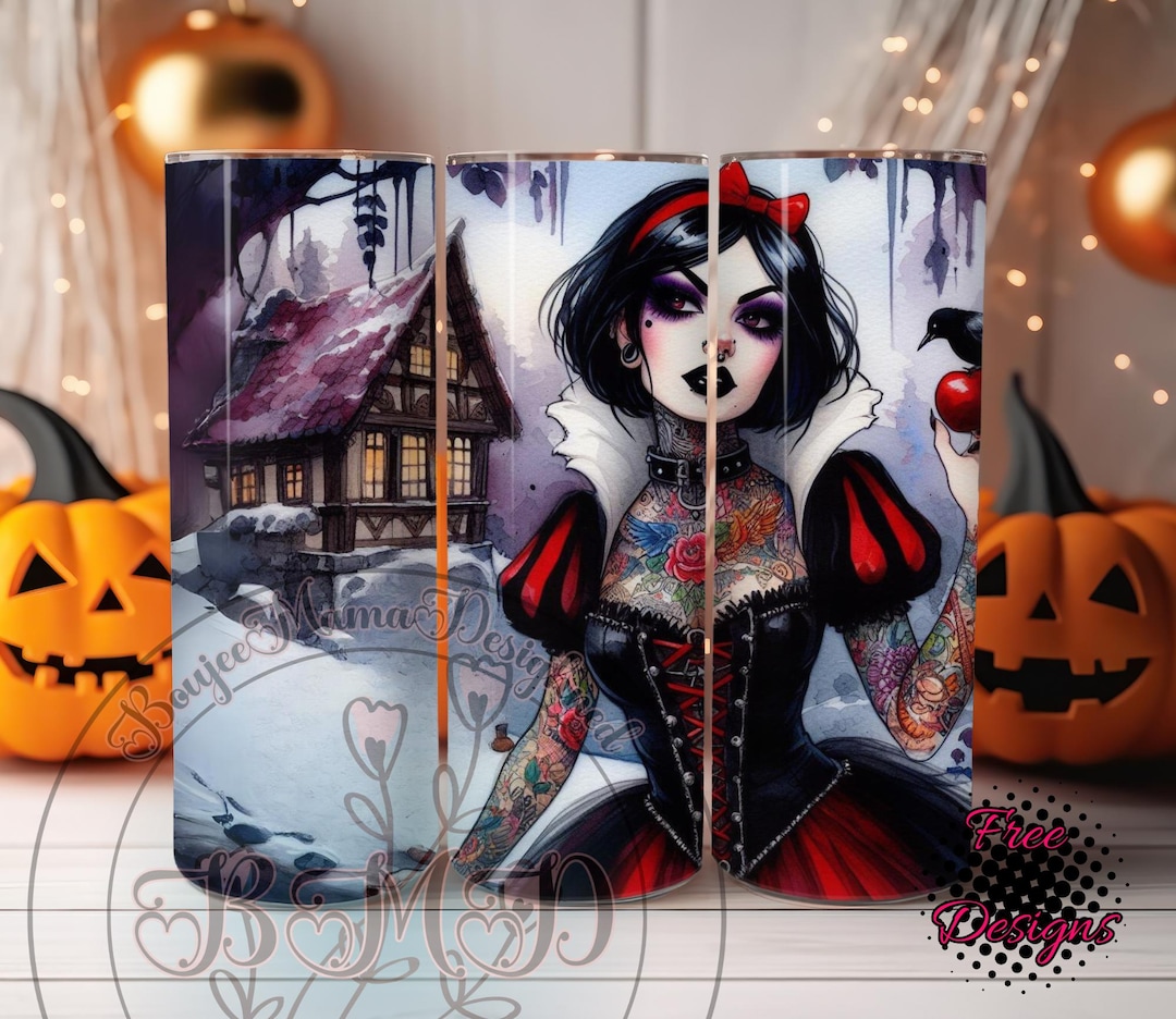 Snow Princess Gothic Spooky Halloween 20 Oz Skinny Tumbler Sublimation ...