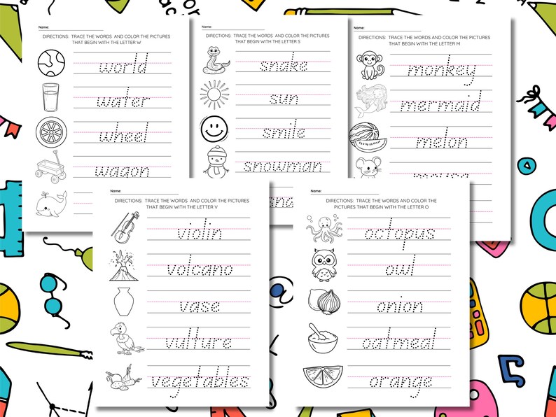 Complete Alphabet Tracing Worksheets Bundle | A-Z Printable Handwriting ...