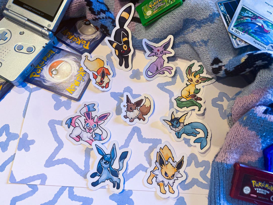 Pokemon Stickers – Eevee Evolution Set – Eevee Stickers – Fanart ...