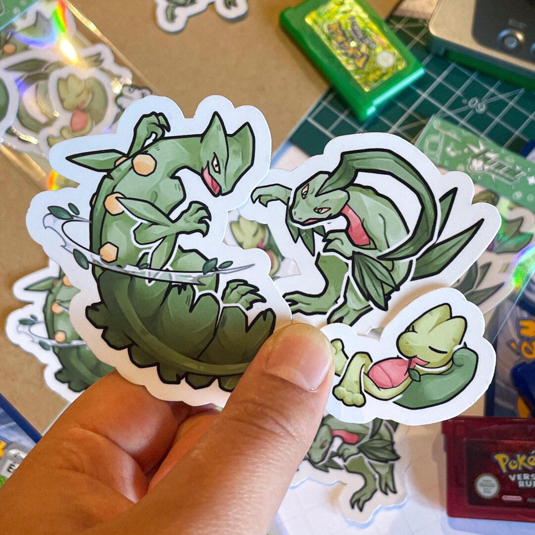 Pokemon Stickers – Trecko Evolution Set – Arcko Stickers – Fanart ...