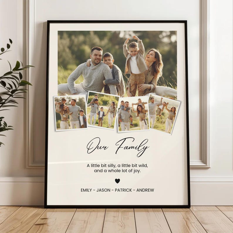 Personalized Family Photo Collage Print: Custom Wall Art - Etsy