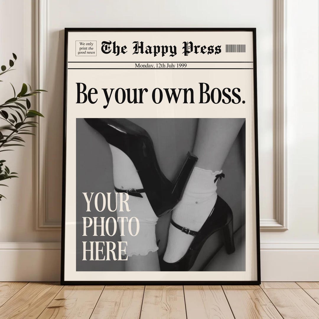Custom Newspaper Style Print: Girls Room Wall Art, Personalized Photo ...