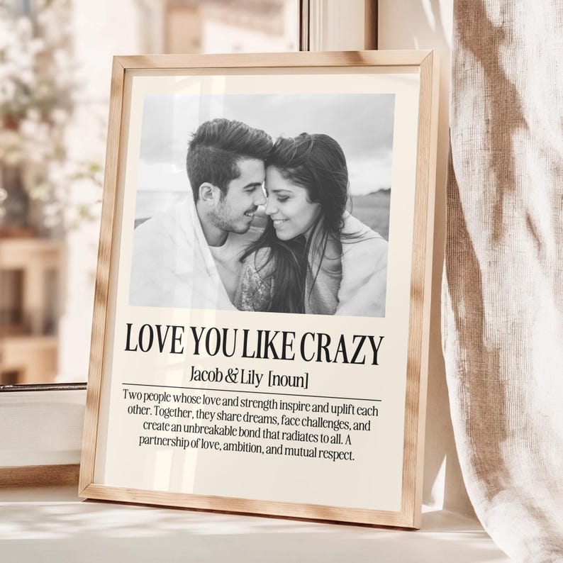 Personalized Couple Definition Poster, Romantic Gift for Him or Her ...