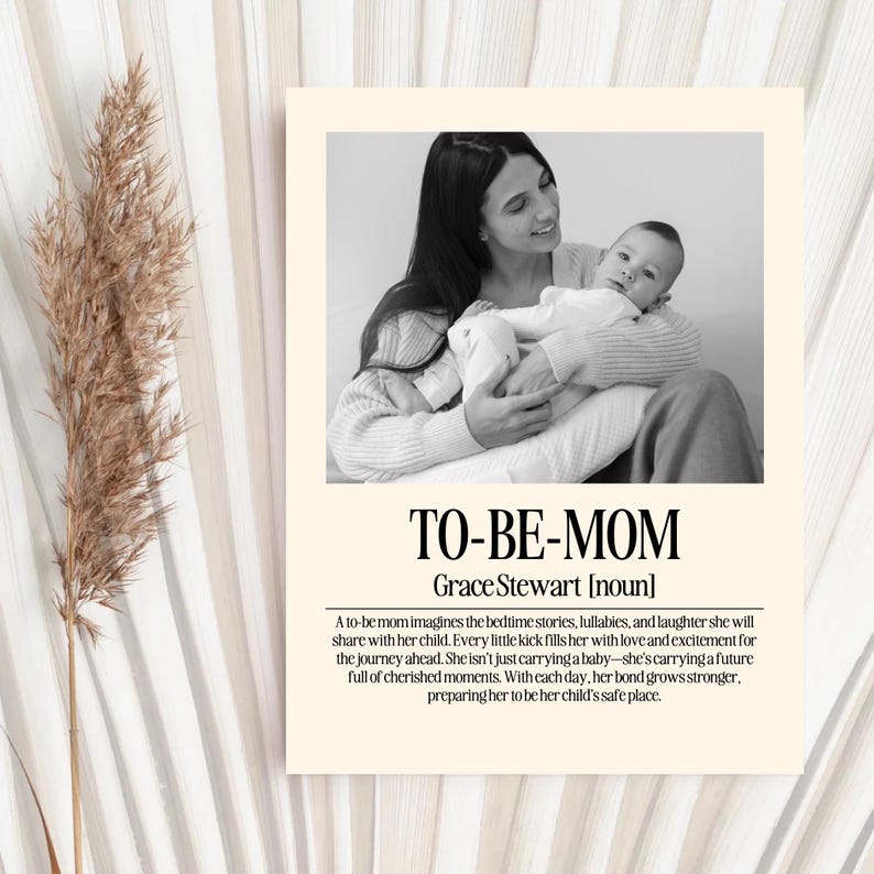 Personalized To-be Mom Definition Poster, Elegant Nursery Art - Etsy