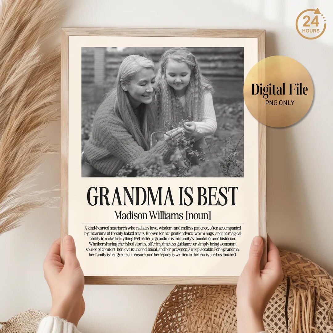DIGITAL FILE Personalized Grandma Definition Print, Custom Mother's Day ...