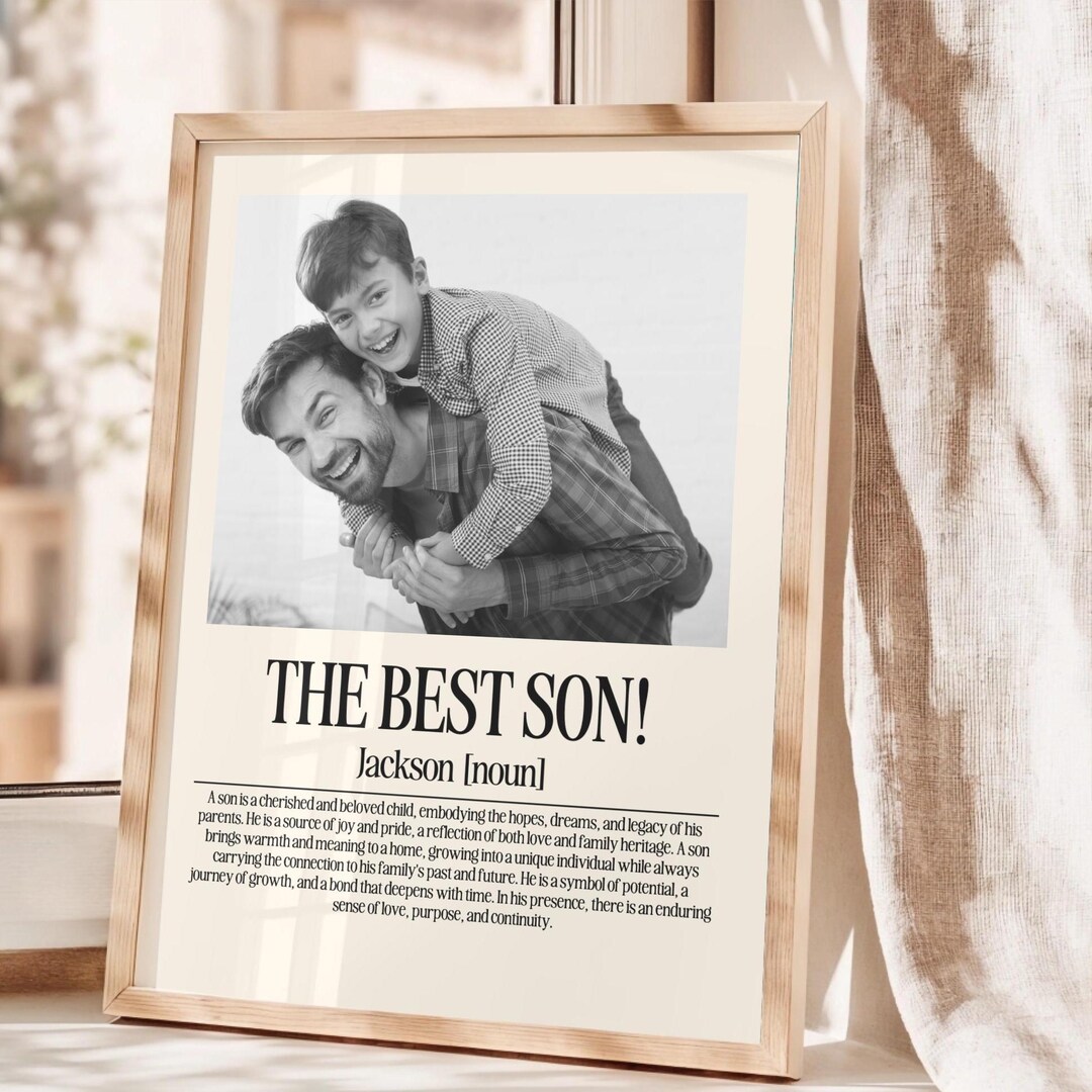 Personalized Son Definition Print: Custom Wall Art, Inspirational Teen ...