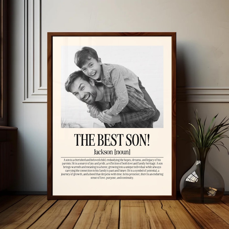 Personalized Son Definition Print: Custom Wall Art, Inspirational Teen ...