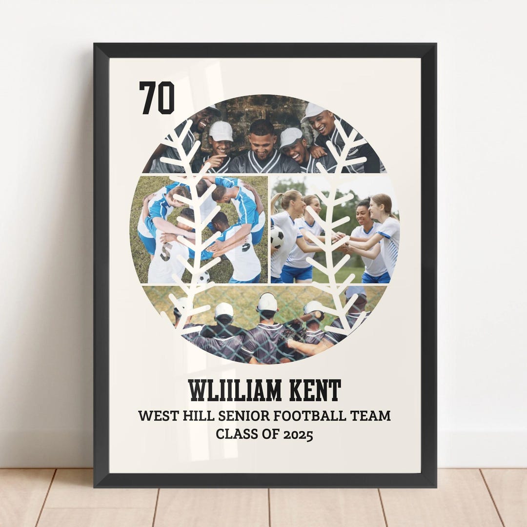 Custom Sports Team Photo Collage Poster: Tribute Wall Art Gift - Etsy