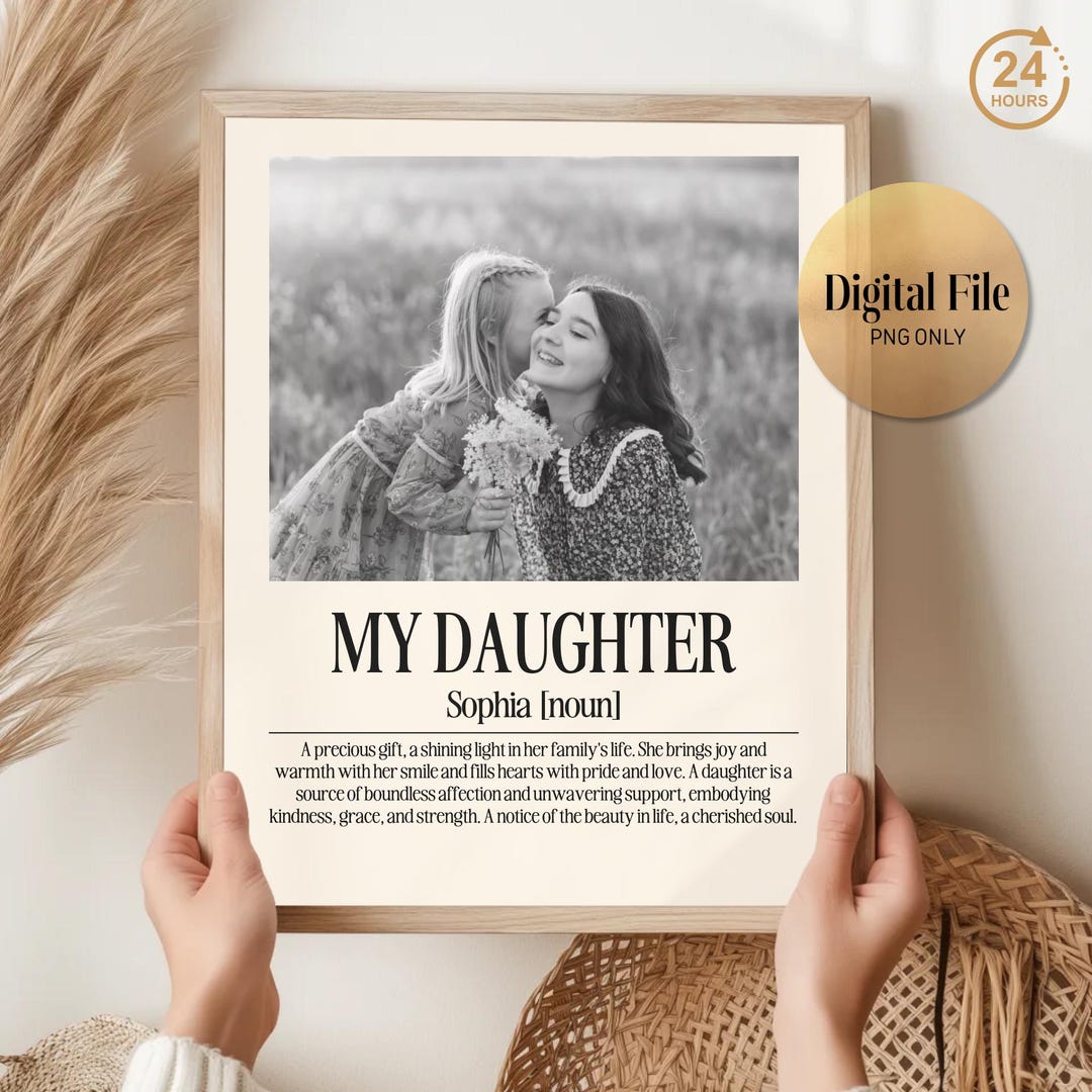 DIGITAL FILE Personalized Daughter Definition Print: Custom Wall Art ...