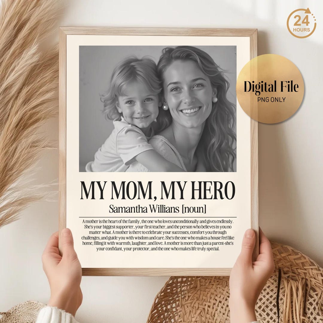 DIGITAL FILE Personalized Mom Definition Poster – Custom Mother's Day ...