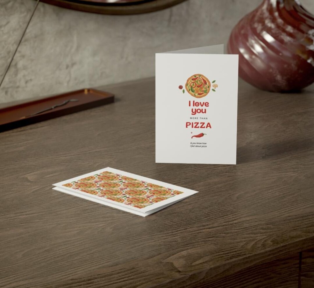 Pizza Greeting Card With Envelope - Etsy