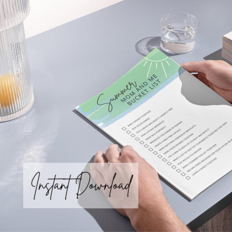 Mom and Me Summer Bucket List Printable – Fun Activities for Moms and ...