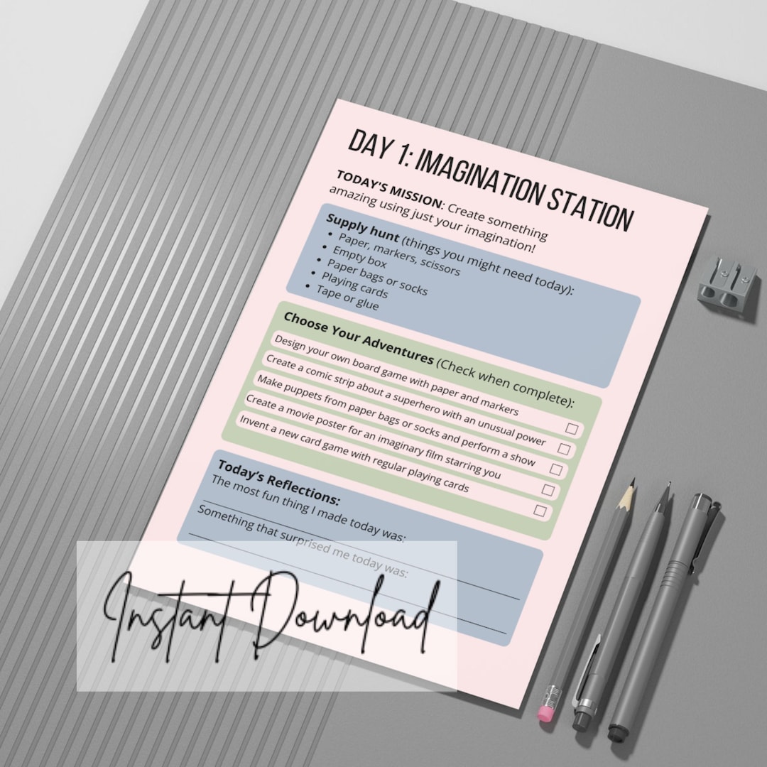7-day Screen-free Challenge With 35 Activities + Daily Printable Guide ...