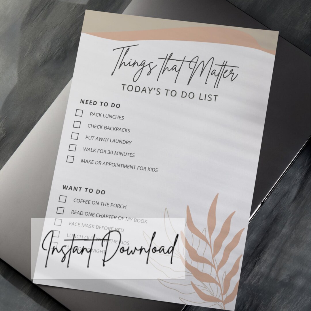 Printable to Do List Prioritized “need to Do / Want to Do” List + Canva ...