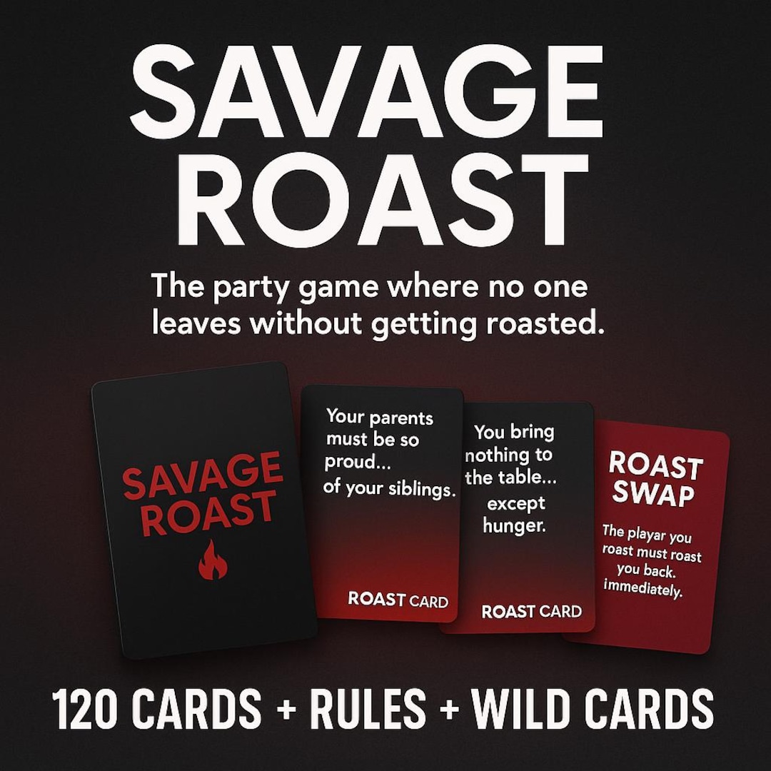 Savage Roast Party Game: Adult Humor, Roast Cards (digital Download) - Etsy