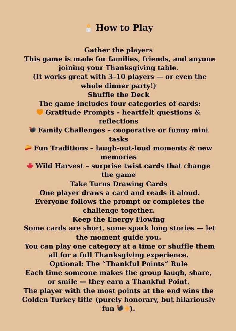 Gratitude Table – the Ultimate Thanksgiving Family Game - Digital ...