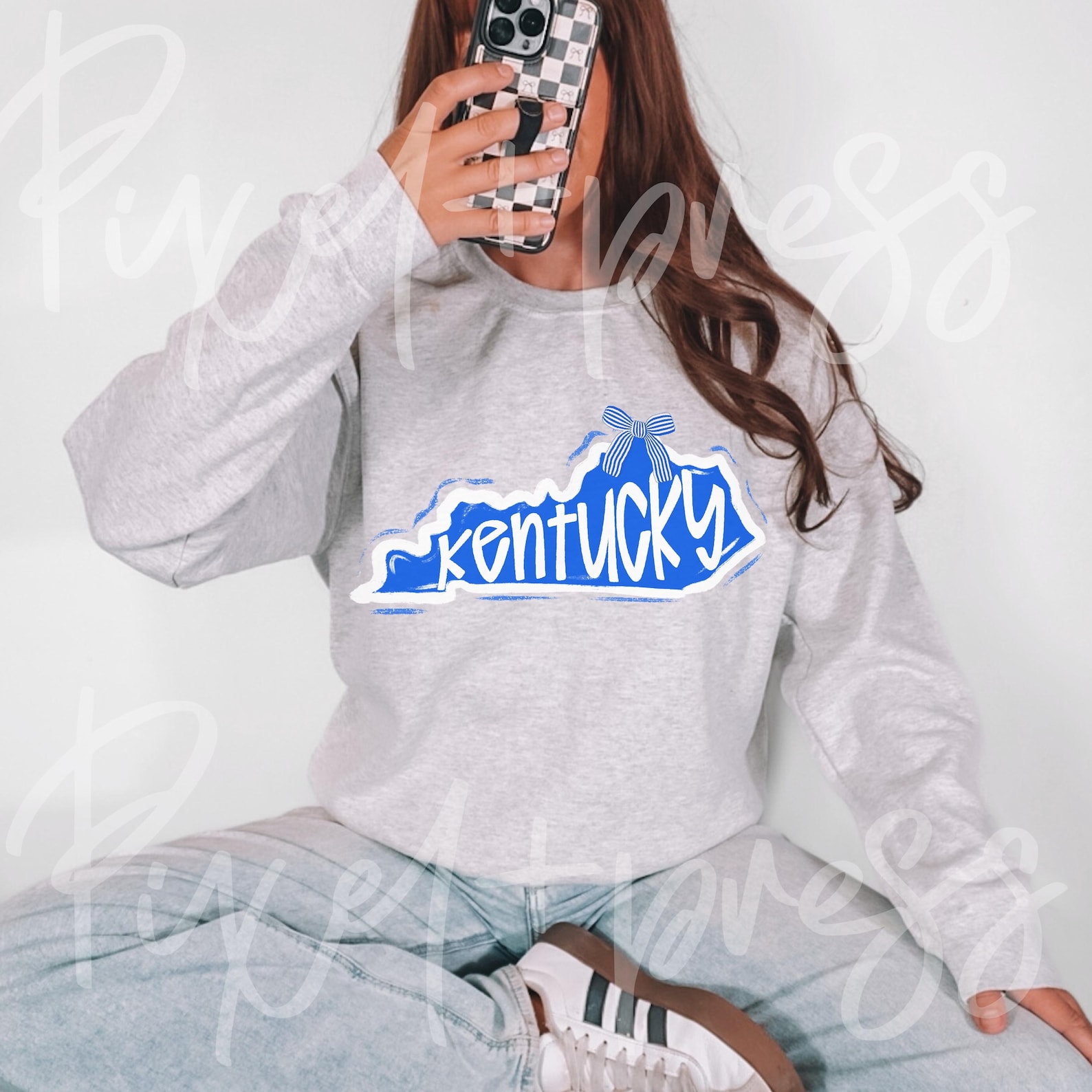 Kentucky State Script PNG | Blue State Outline Digital Download | Game ...