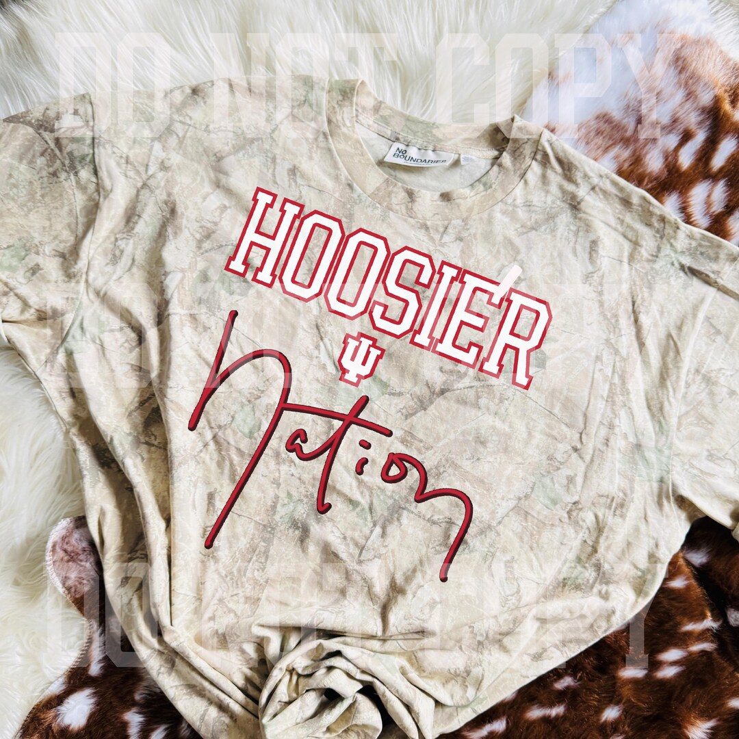Hoosier Nation PNG, IU Camo Shirt Design, Hoosier Game Day PNG, Indiana ...