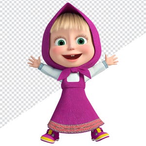 Masha and the Bear 105 Images, PNG, Alphabet, Masha's Birthday, Instant ...