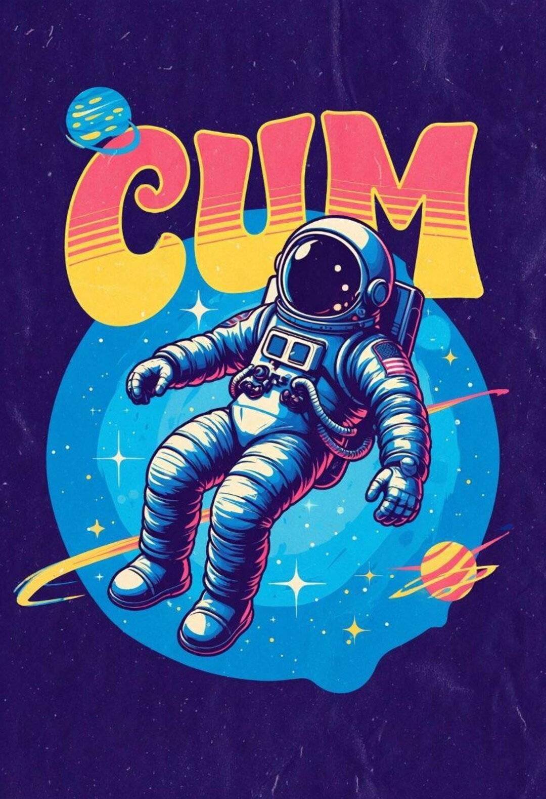 Funny Astronaut Space Poster – Meme Print – Retro Space Art, Digital ...