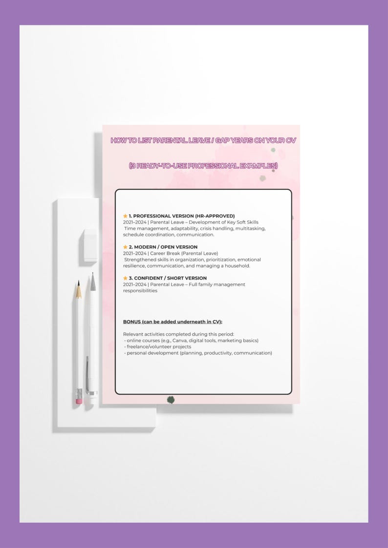 Maternity Leave Return to Work Guide | Mom Planner, Worksheets (digital ...