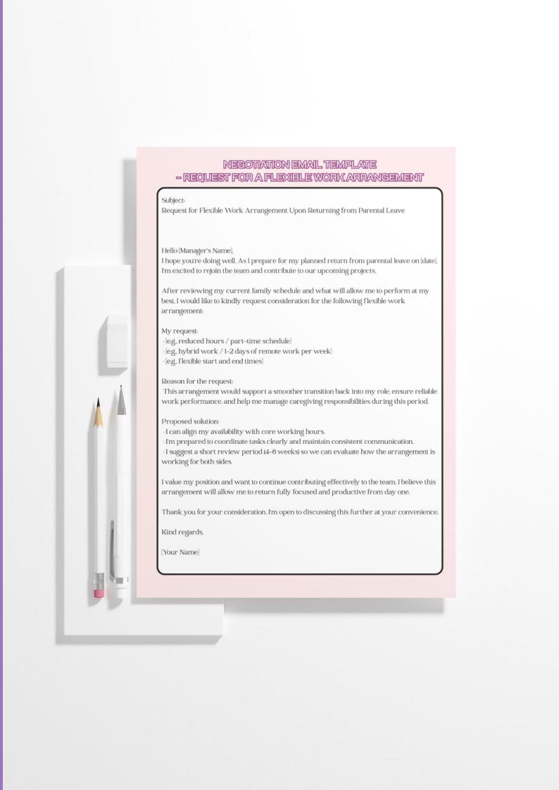 Maternity Leave Return to Work Guide | Mom Planner, Worksheets (digital ...