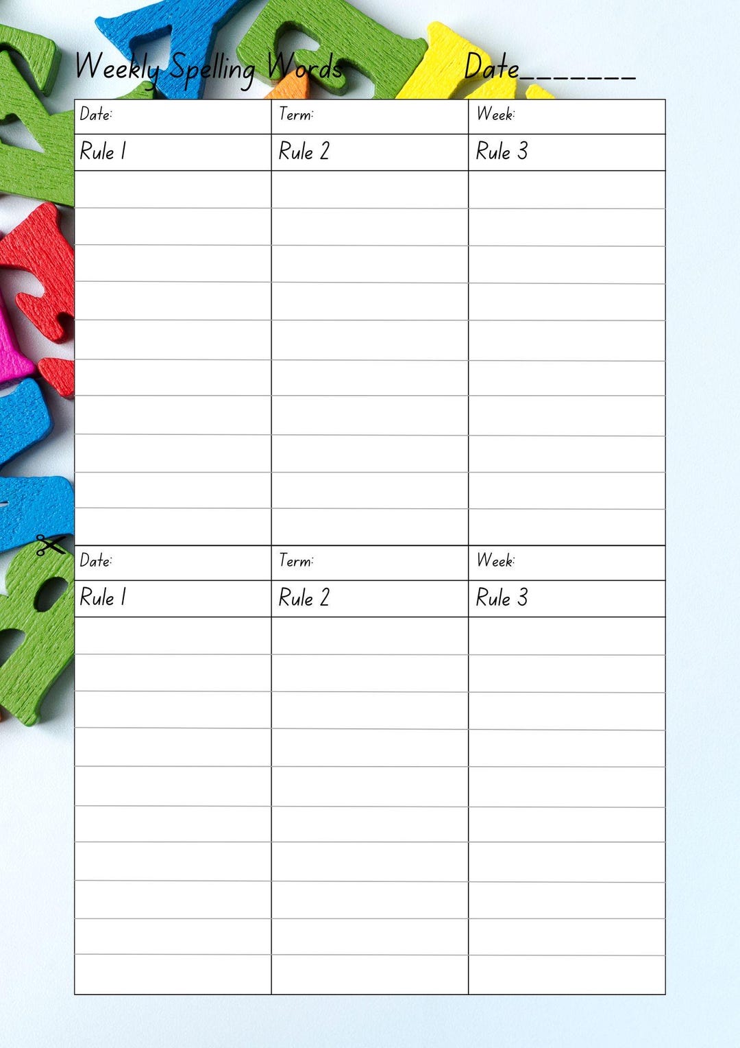 Editable Spelling Practice Worksheets | Weekly Word Work | Instant ...