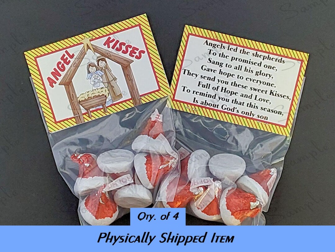 Christmas Angel Kisses Bag Topper Sets; Toppers & Bags Only; No Candy ...