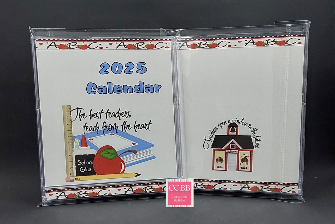 Teachers 2025 12-month Desktop Calendar - Etsy