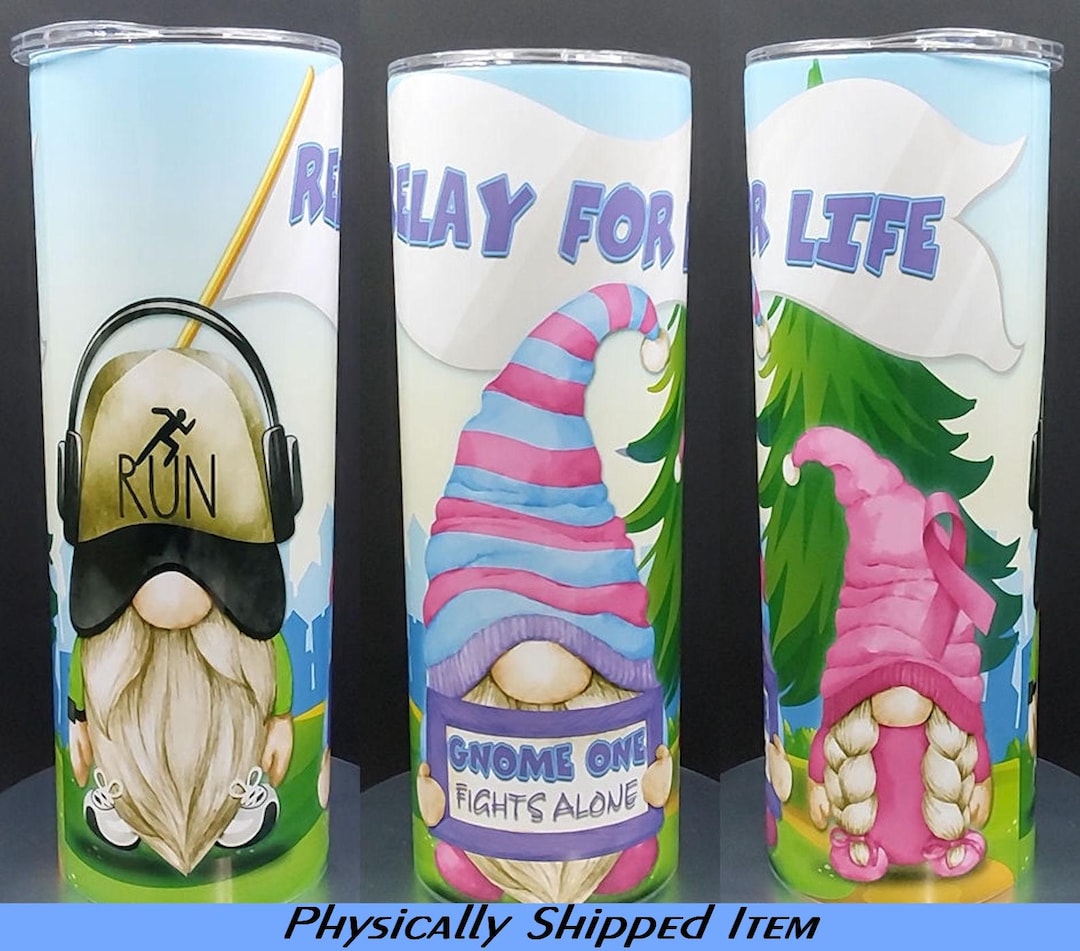 Exclusive Gnome Relay for Life, Cancer, 20oz Tumbler - Etsy