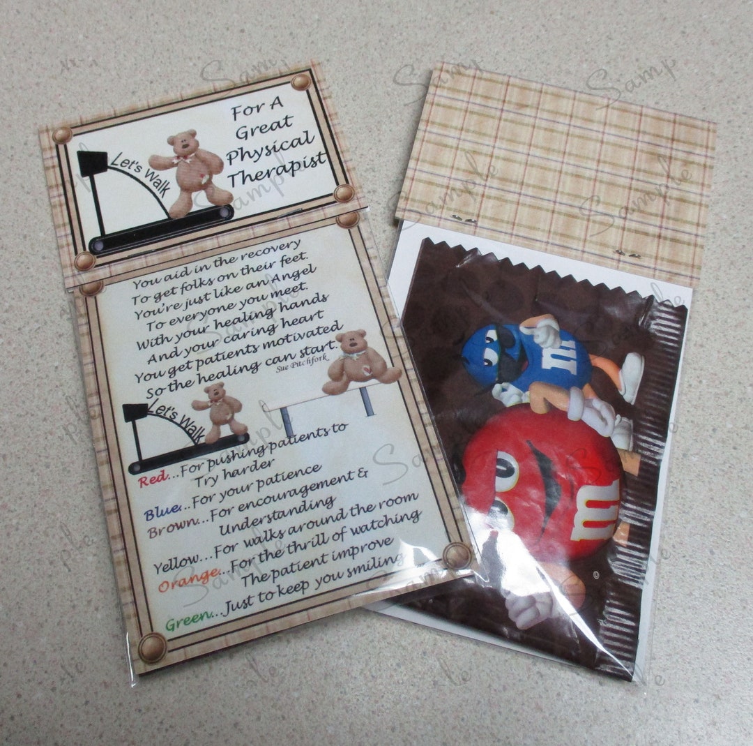 Physical Therapist M&m's Treat Packet Sets: (toppers, Inserts, Bags ...