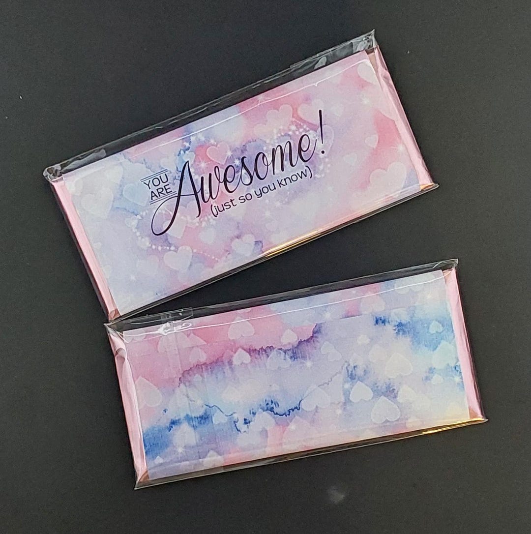 Candy Bar Wrapper Set U R Awesome wrapper Foil Pouch Clear Plastic ...