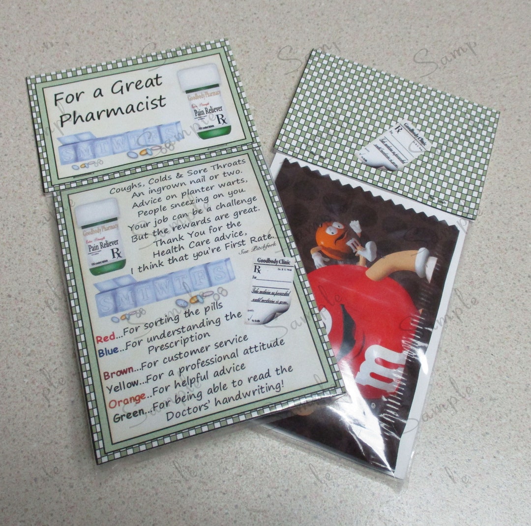 Pharmacist Fun Size M&m®'s Packet Sets; Toppers, Inserts, and Bags Only ...