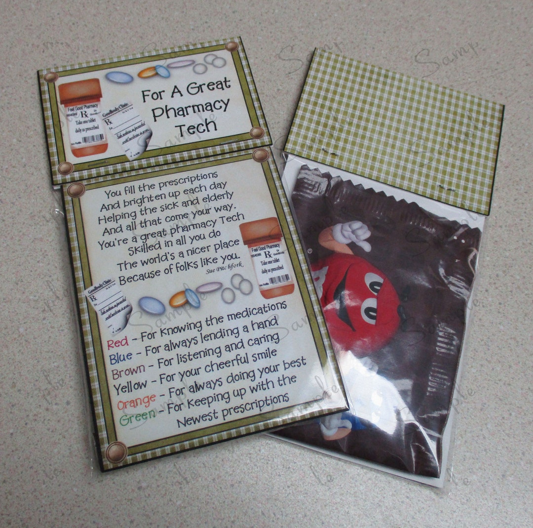 Pharmacy Tech Fun Size M&m®'s Packet Sets; Toppers, Inserts, and Bags ...
