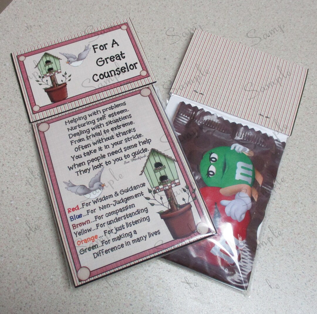 Counselor Fun Size M&m®'s Packet Sets (toppers, Inserts, and Bags Only ...