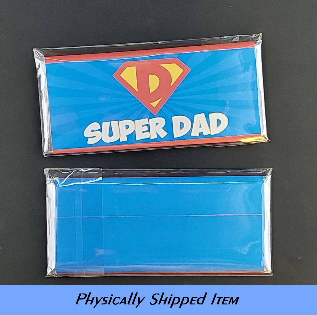 Super Dad Candy Bar Set: DIY Kit - (wrapper, Foil Pouch, Clear Bag - No ...