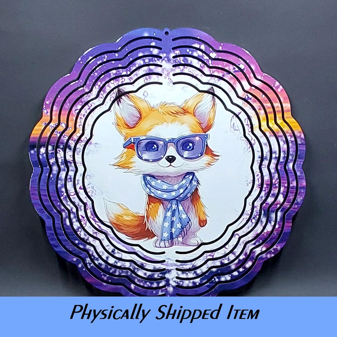 Patriotic Cute Baby Fox Wind Spinner - Etsy