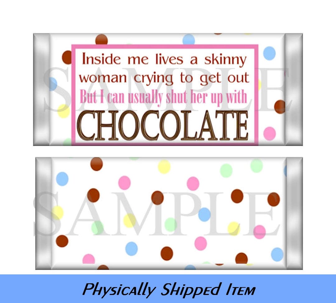 Candy Bar Wrappers - Wrapper Set - Skinny Woman Inside (wrapper + Foil ...