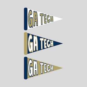 Georgia Tech Pennant Flag - Etsy