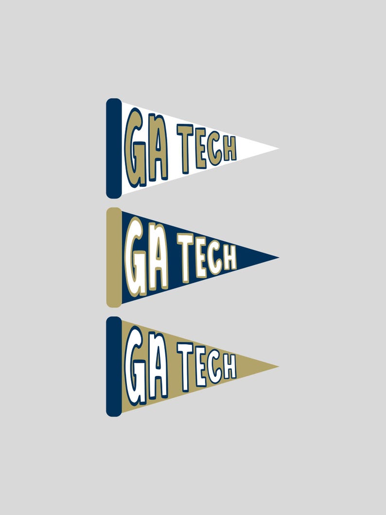 Georgia Tech Pennant Flag - Etsy