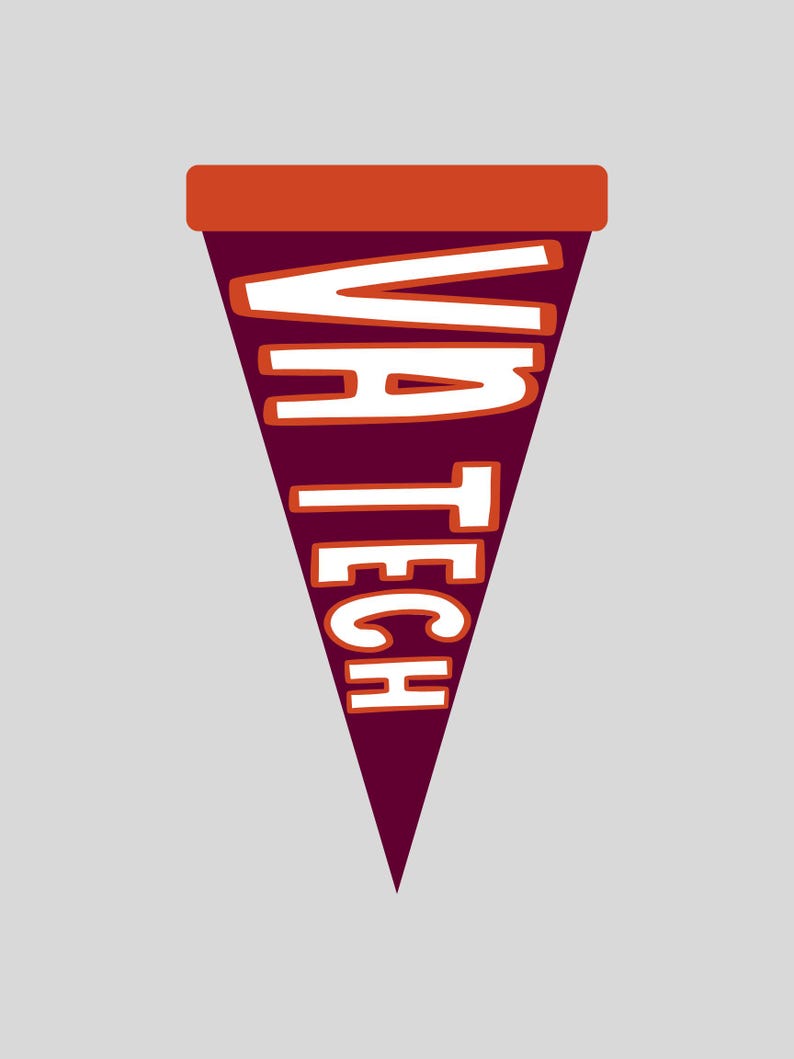 Virginia Tech Flag Wall Print - Etsy