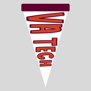 Virginia Tech Flag Wall Print - Etsy