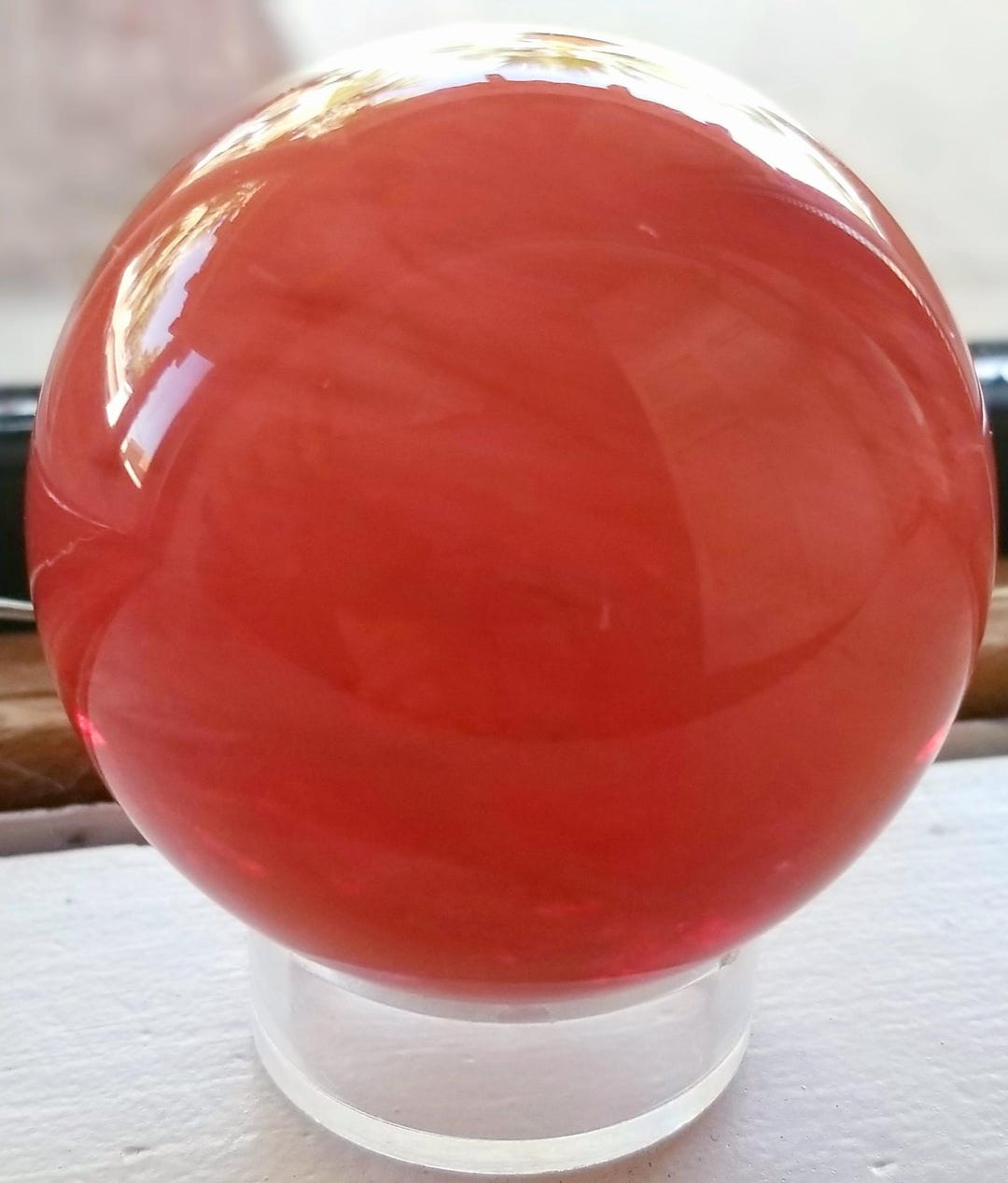 Red Smelting Quartz Sphere - Etsy
