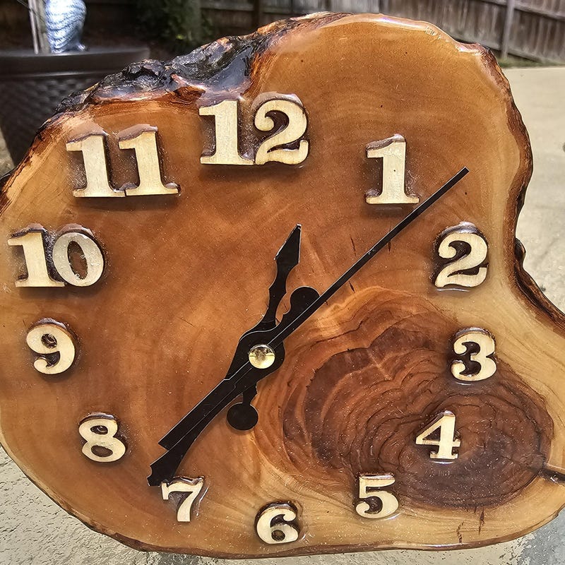 Live Edge Clock - Etsy Canada