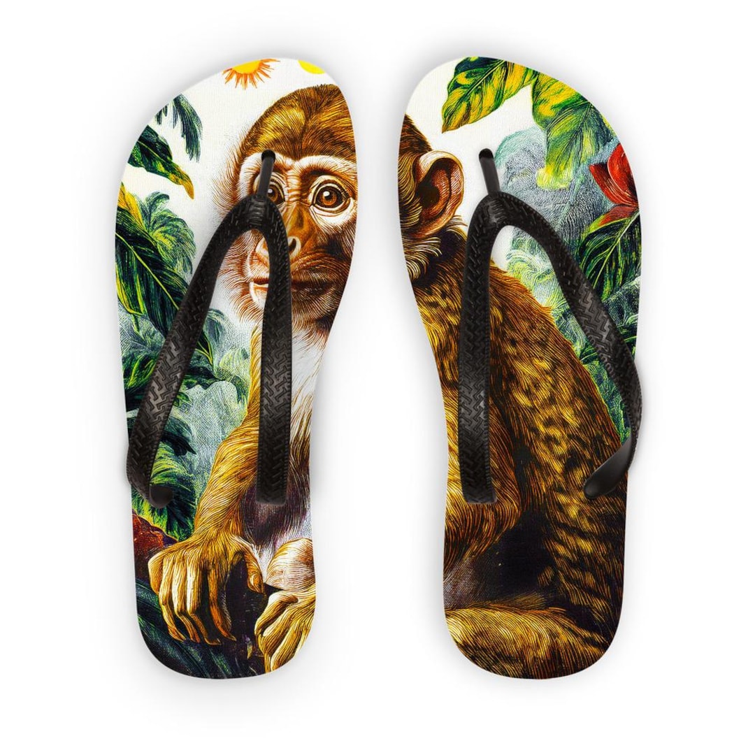 Monkey Kids Flip Flops - Etsy