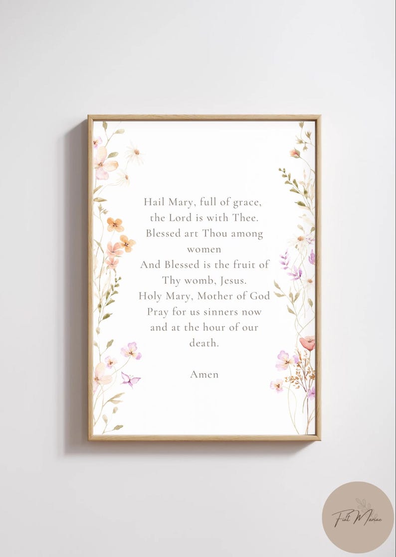 Catholic Prayer Cards Printable – Set of 5 Digital Downloads – Our ...