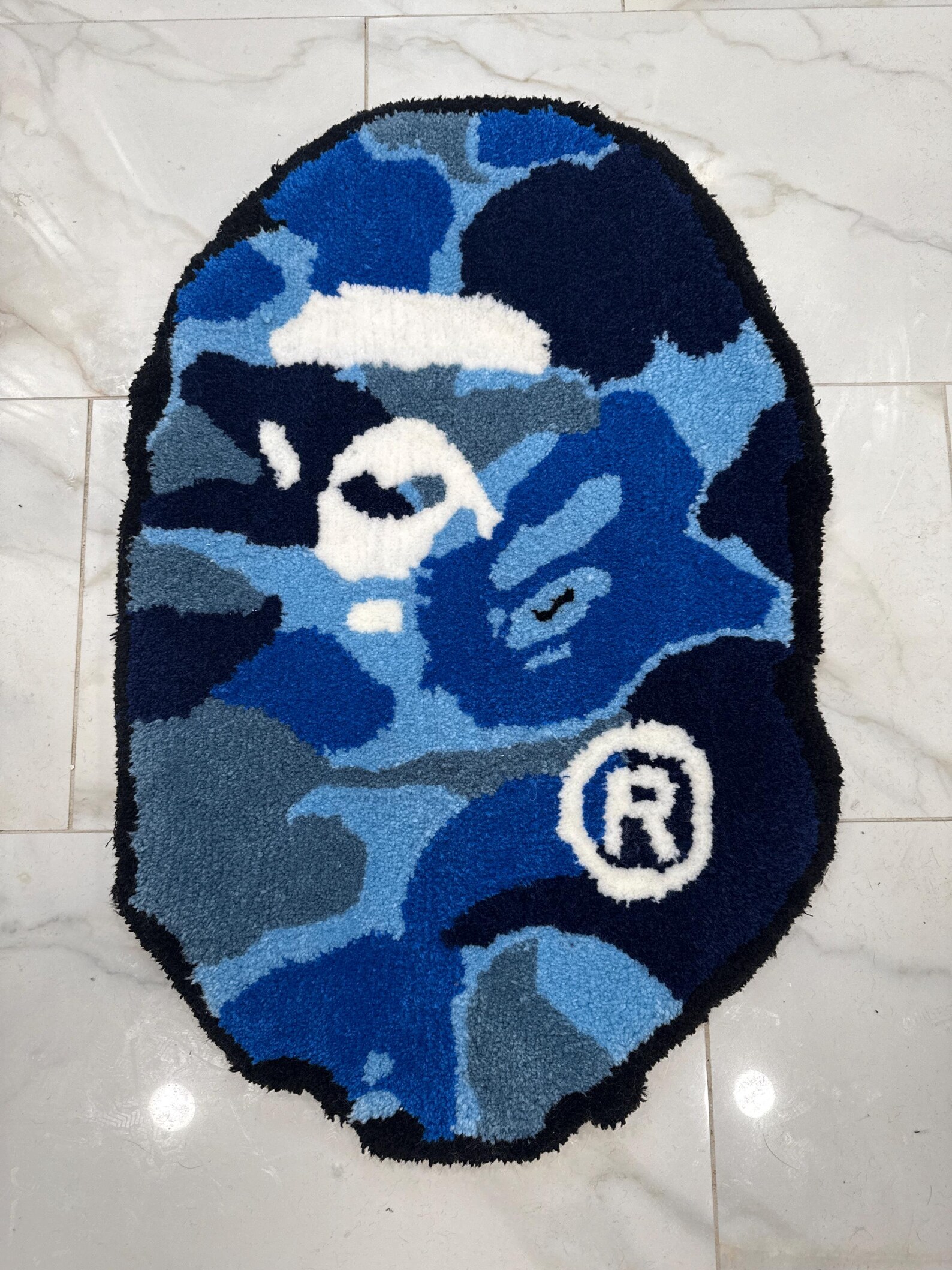 Blue Bape Head Rug - Etsy